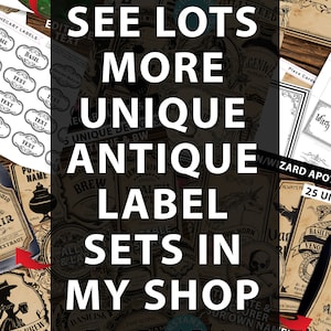 EDITABLE Potion Labels Printable Antique Apothecary Bottle Label White ...
