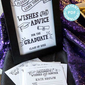 Graduation Wishes and Advice Card, Graduation Keepsake, Grad Gift ...