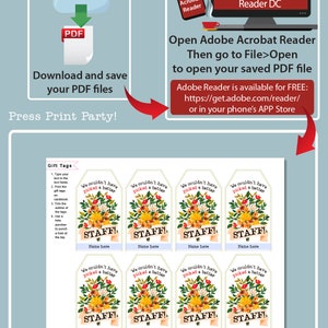 Staff Appreciation Gift Tags Printable, We Couldn't Have Picked a ...
