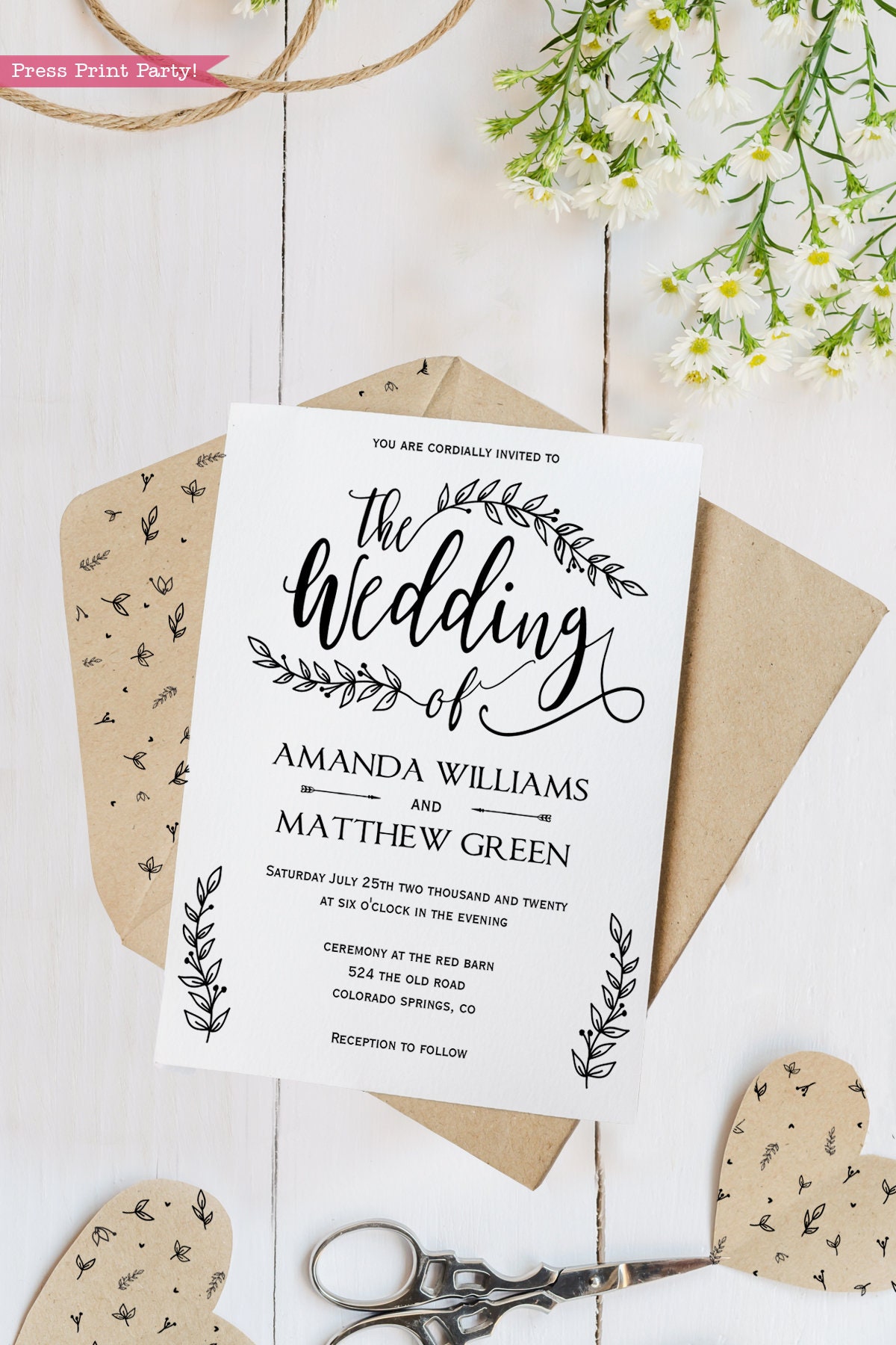 Rustic Wedding Invitation Background Designs