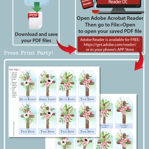 EDITABLE Easter Gift Tags Printable, Easter Basket Tag, Religious Happy ...