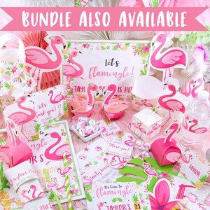 Flamingo Party Favor Box Printable SVG, Flamingo Party Supplies ...