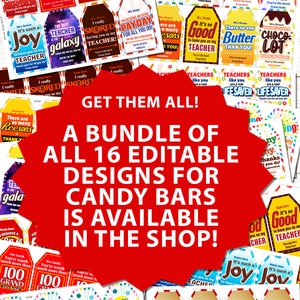 Milky Way Thank You Gift Tag Printable Teacher Appreciation Week Nurse ...