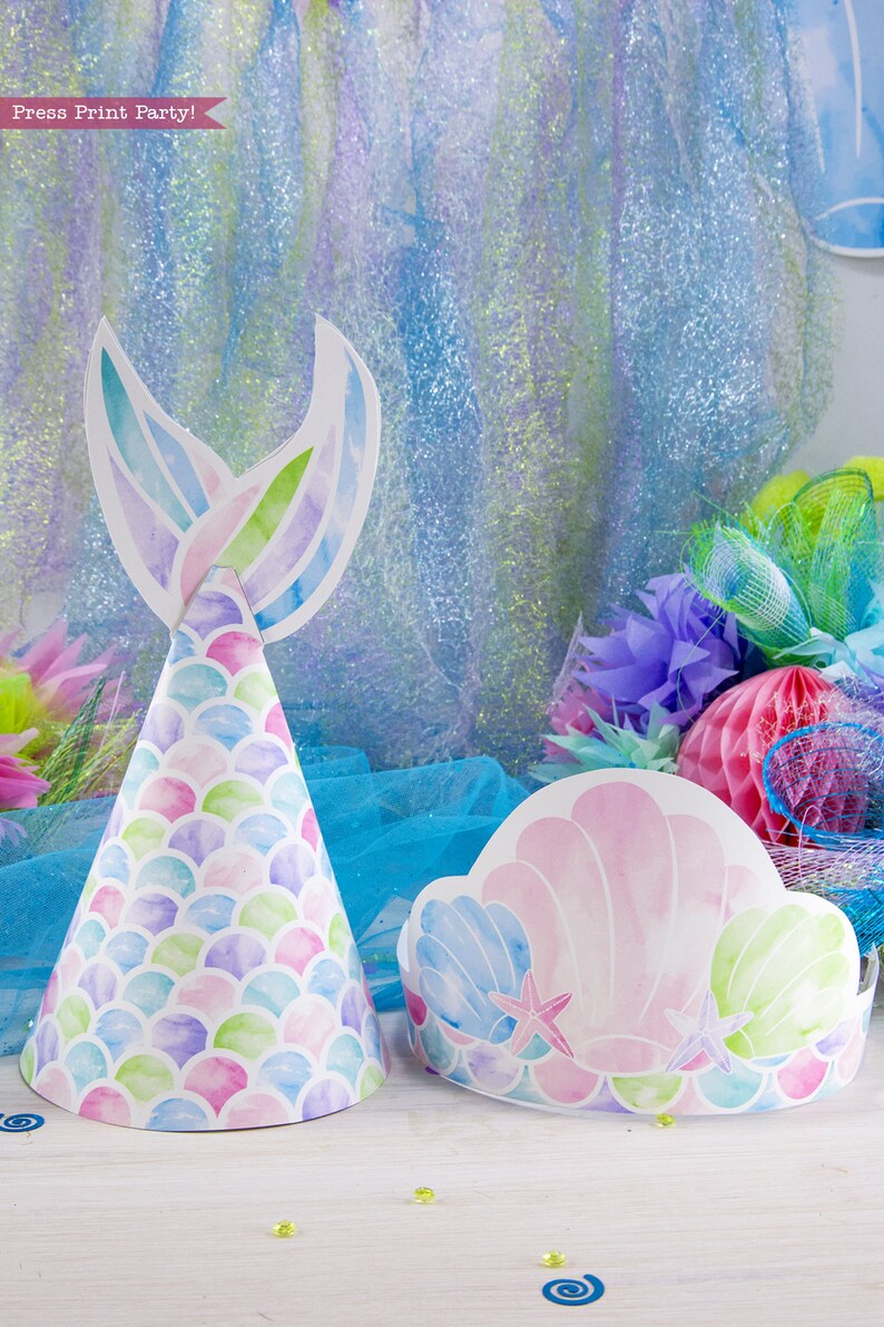 Mermaid Photo Booth Props, Under the Sea Photo Props, Mermaid Tail ...