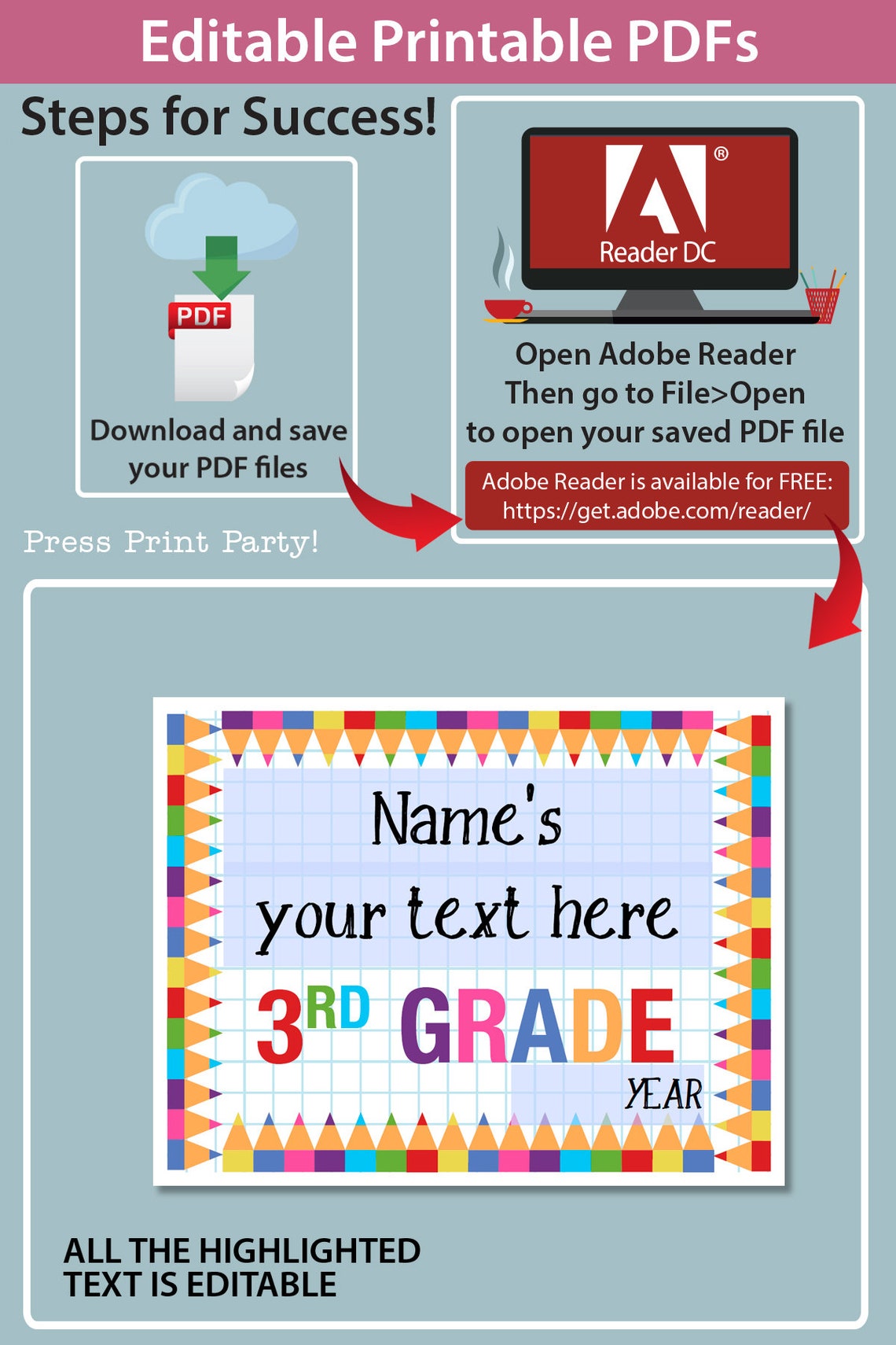 Editable First Day of School Sign Printable, Last Day of School ...