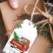 EDITABLE Christmas Red Truck Gift Tags Printable, 4 Designs, Rustic ...