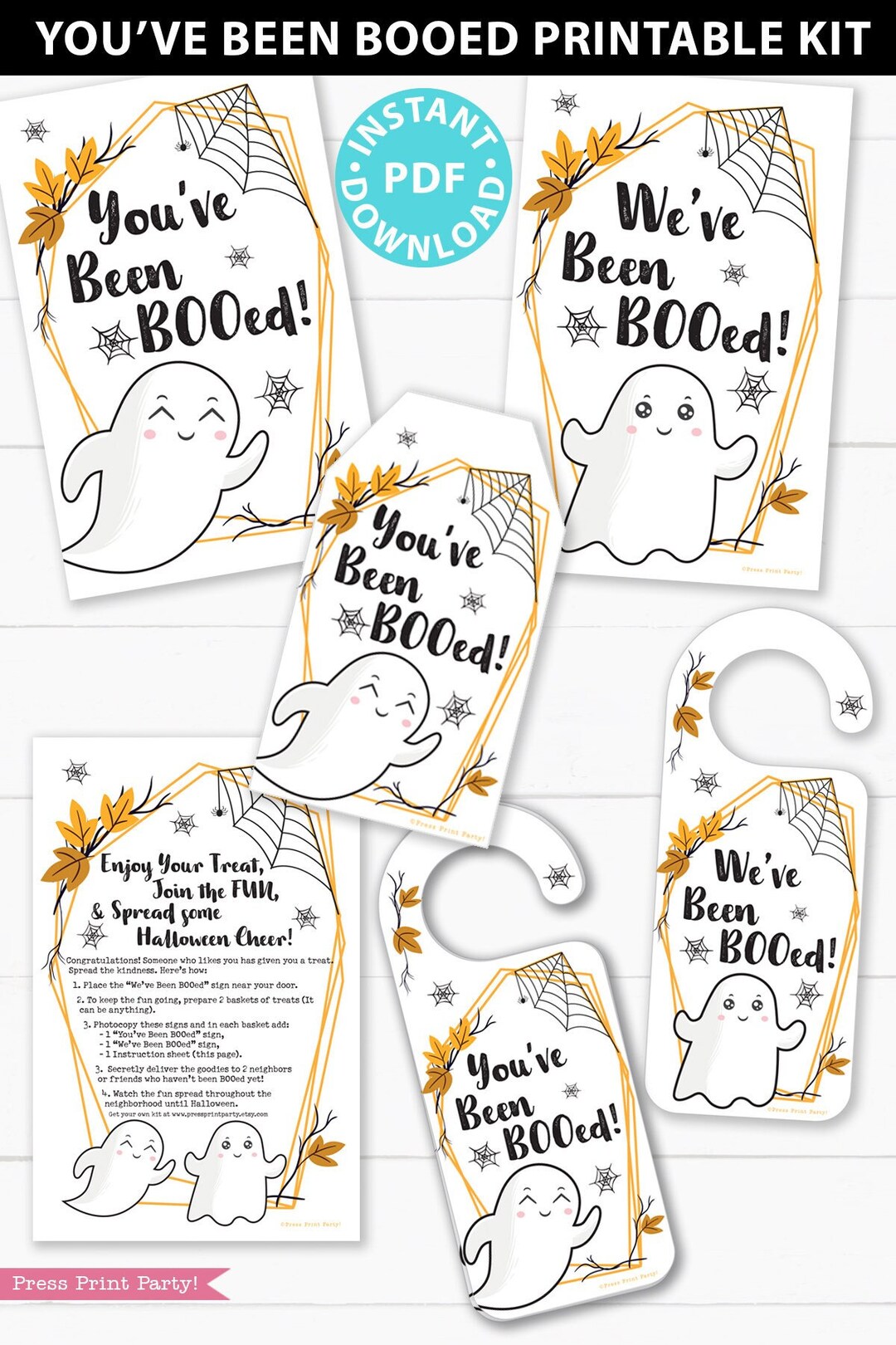 You've Been Booed Printable Kit, We've Been Booed, With Instructions ...