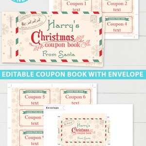 Christmas Coupon Book Printable Template Gift Idea Editable - Etsy