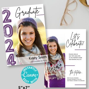 2024 Graduation Invitation High School Senior Grad Invite Custom ...