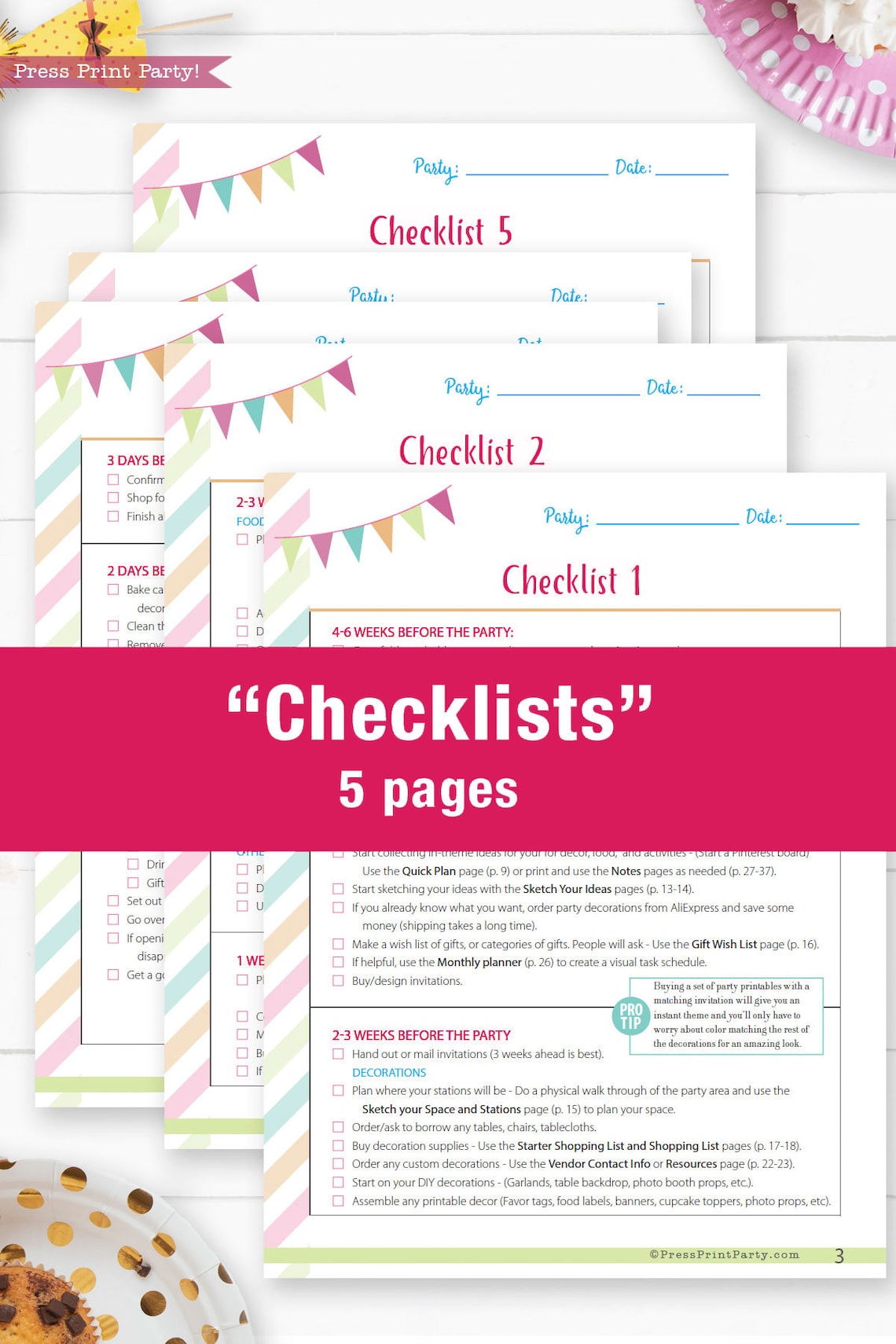 Kids Birthday Party Planner Ultimate Birthday Party Checklist, Party ...