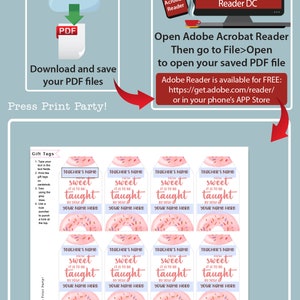 EDITABLE Teacher Appreciation Gift Tags Printable for Donuts - Etsy