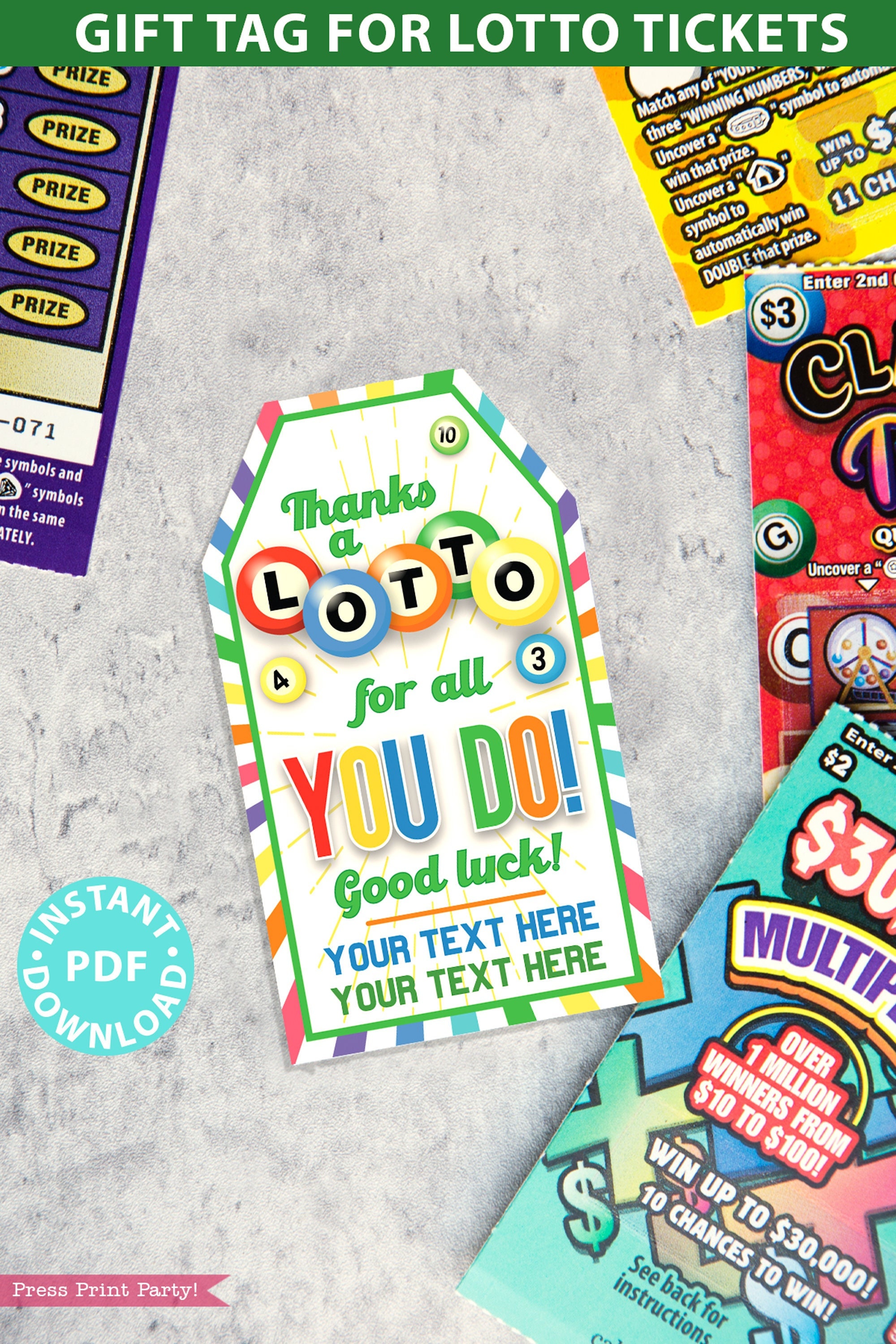 Thank You Lottery Ticket Holder Printable Appreciation Gift — TidyLady ... Thank You Lottery Ticket Holder Printable Appreciation Gift — TidyLady ...
