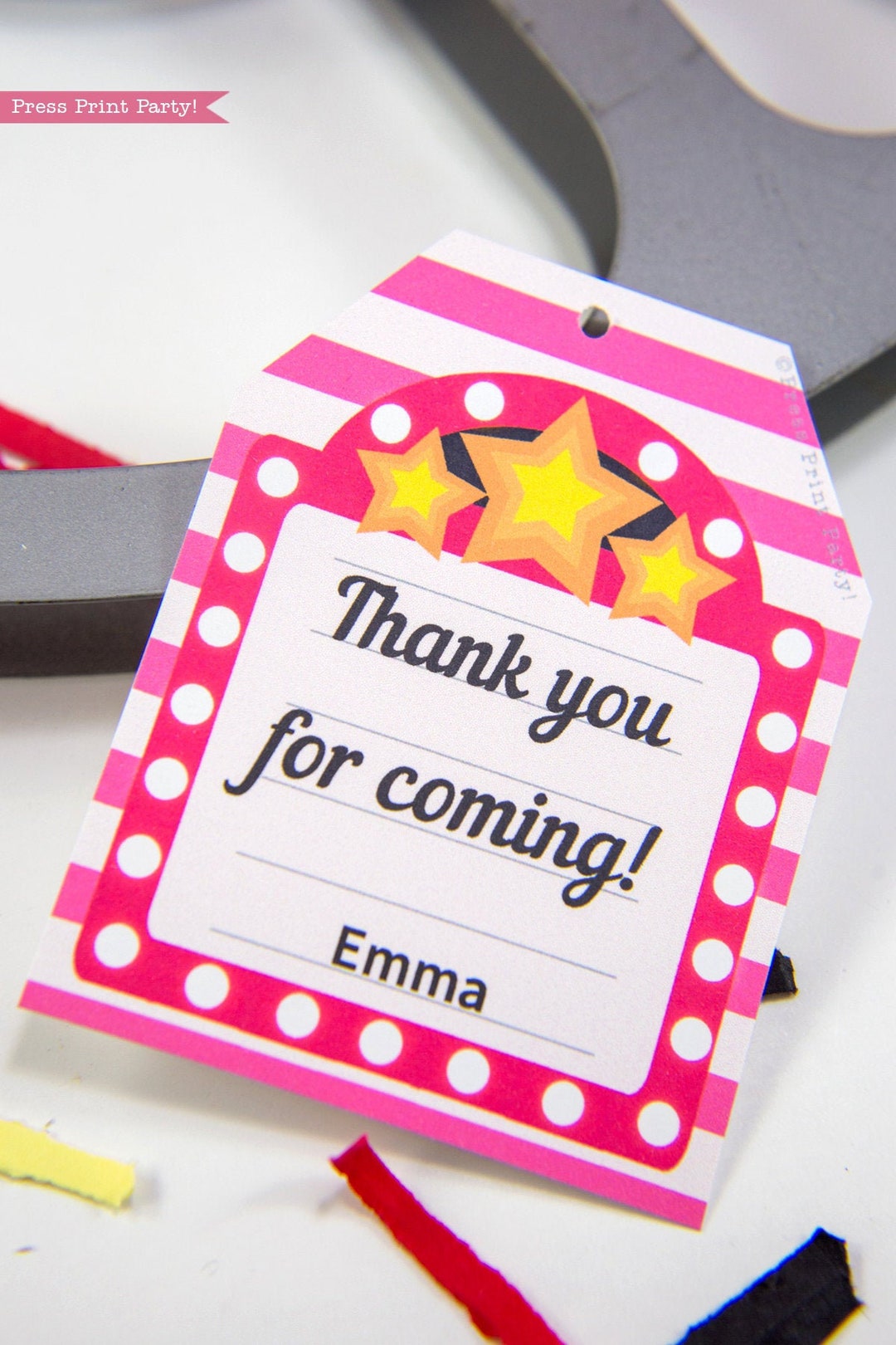 Movie Night Favor Tag Printables, for Movie Night Gift Basket, Movie ...