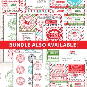 EDITABLE Christmas Name Tags Stickers Template, Printable Special ...