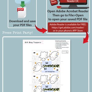 EDITABLE Halloween Treat Bag Topper Printable Spooktacular Ghost ...