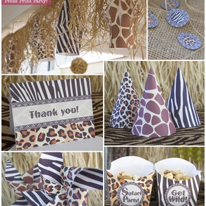 Safari Birthday Party Printable Set, Safari Animal Prints, Safari ...