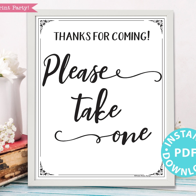 Please Take One Sign - Etsy