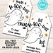 EDITABLE Halloween Tag Printable Fab-boo-lous Ghost - Etsy