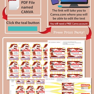 Nutella Teacher Thank You Gift Tags Printable, Teacher Appreciation ...