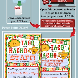 Employee Appreciation Day Sign Printable, Taco 'bout Nacho Average ...