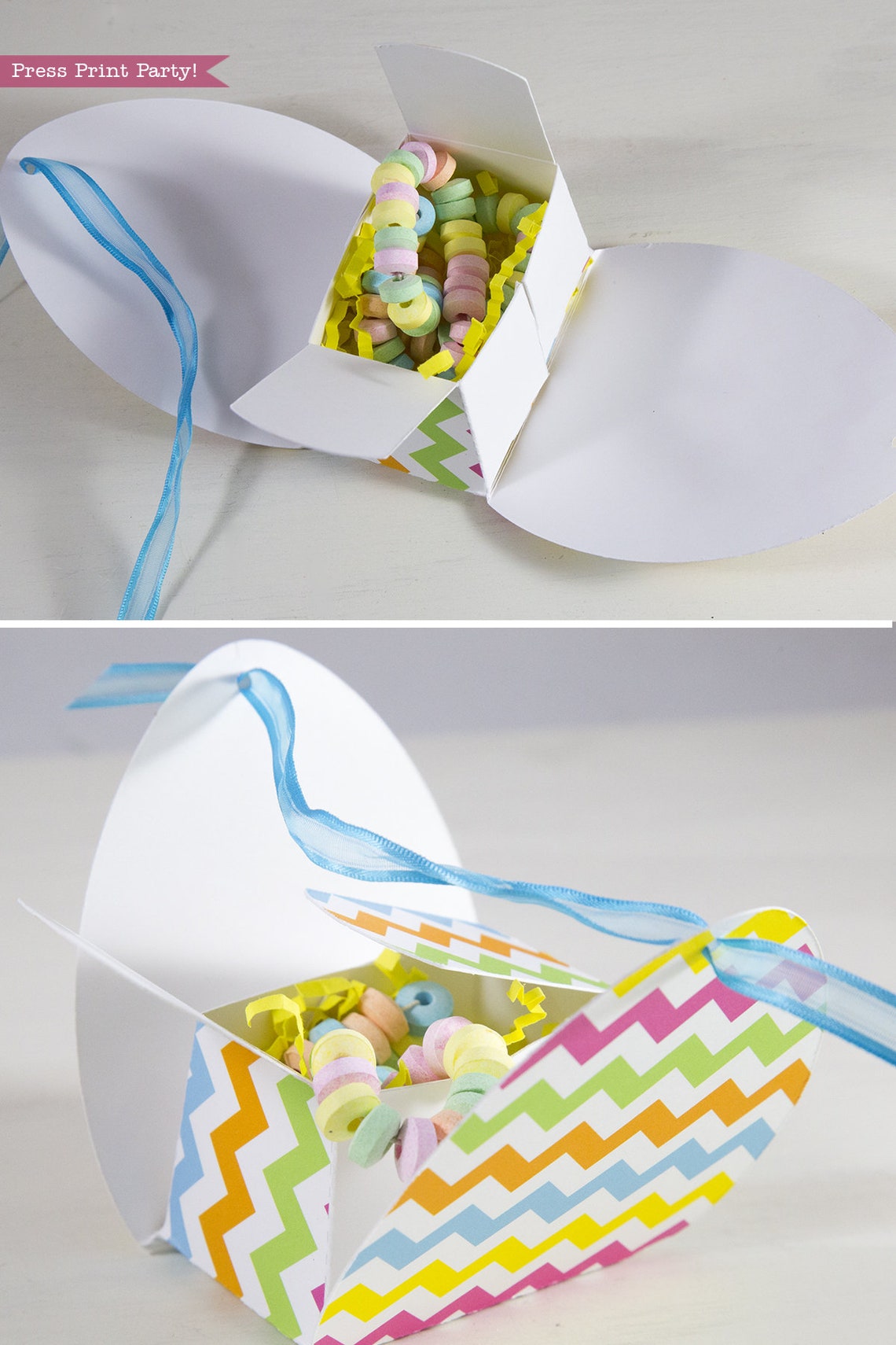 Easter Basket Treat Boxes Printable Easter Egg Chick Favor - Etsy