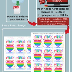 Pop It Valentines Printable Tags, EDITABLE Names, Wishing You a Poppin ...