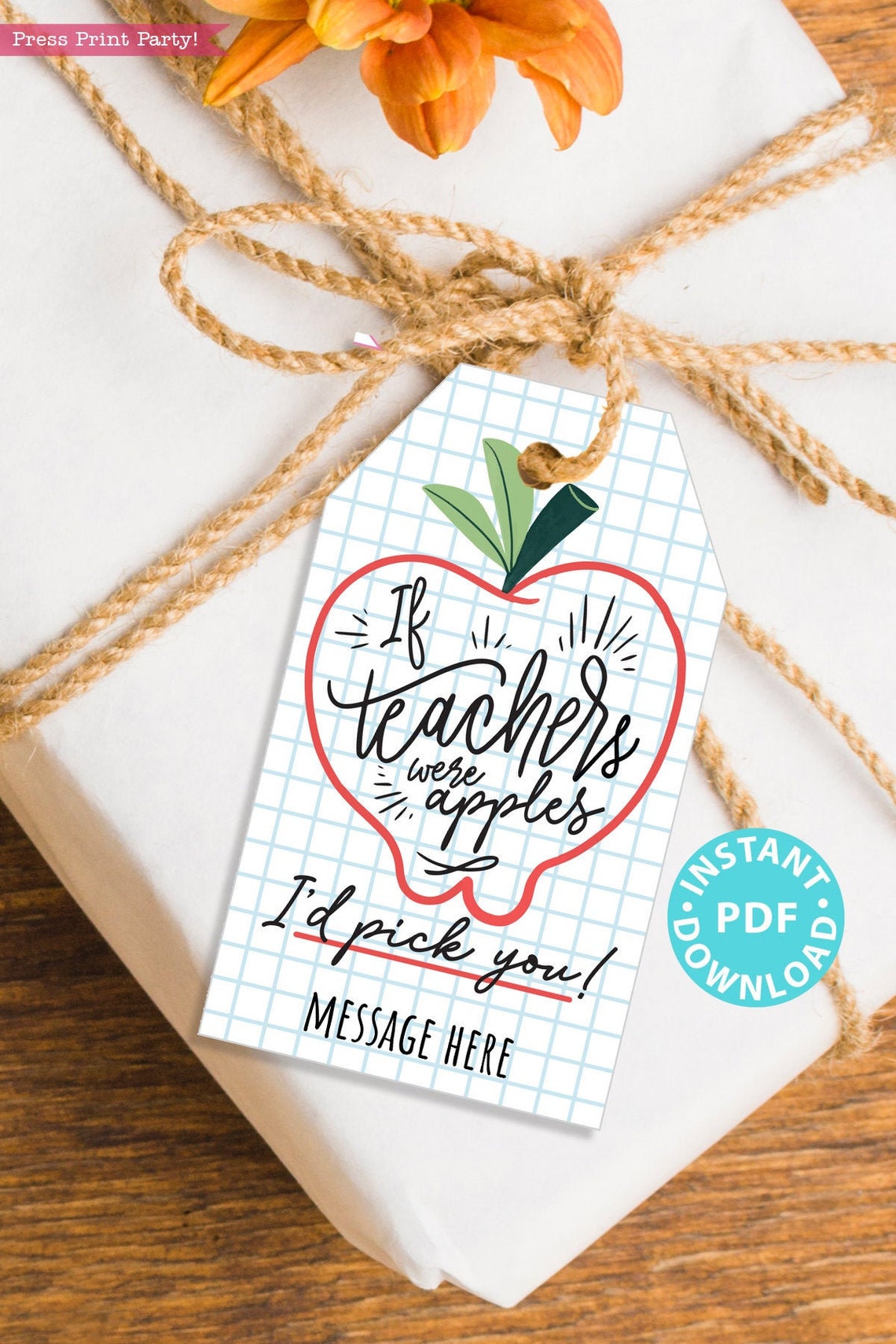 EDITABLE Back to School Teacher Gift Tags Printable, First Day of ...