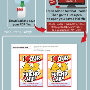 Valentine Chip Bag Tag Printable, Kids Valentines Cards for School ...