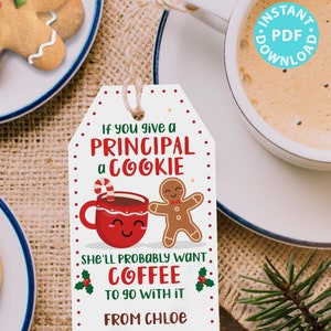 EDITABLE Christmas Teacher Gift Tags Printable for Cookies /coffee "if ...