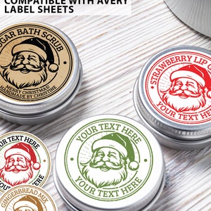 Christmas Stickers Printable Canning Labels Christmas Jam Round Sticker ...