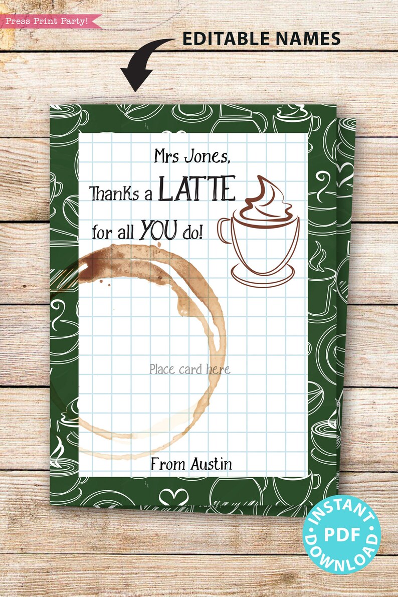 EDITABLE Teacher Appreciation Thank You Gift Printable - Etsy