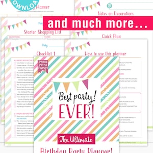 Kids Birthday Party Planner Ultimate Birthday Party Checklist, Party ...
