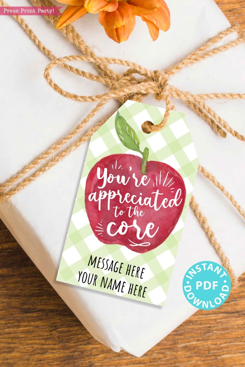 EDITABLE Teacher Appreciation Gift Tags Printable Teacher | Etsy