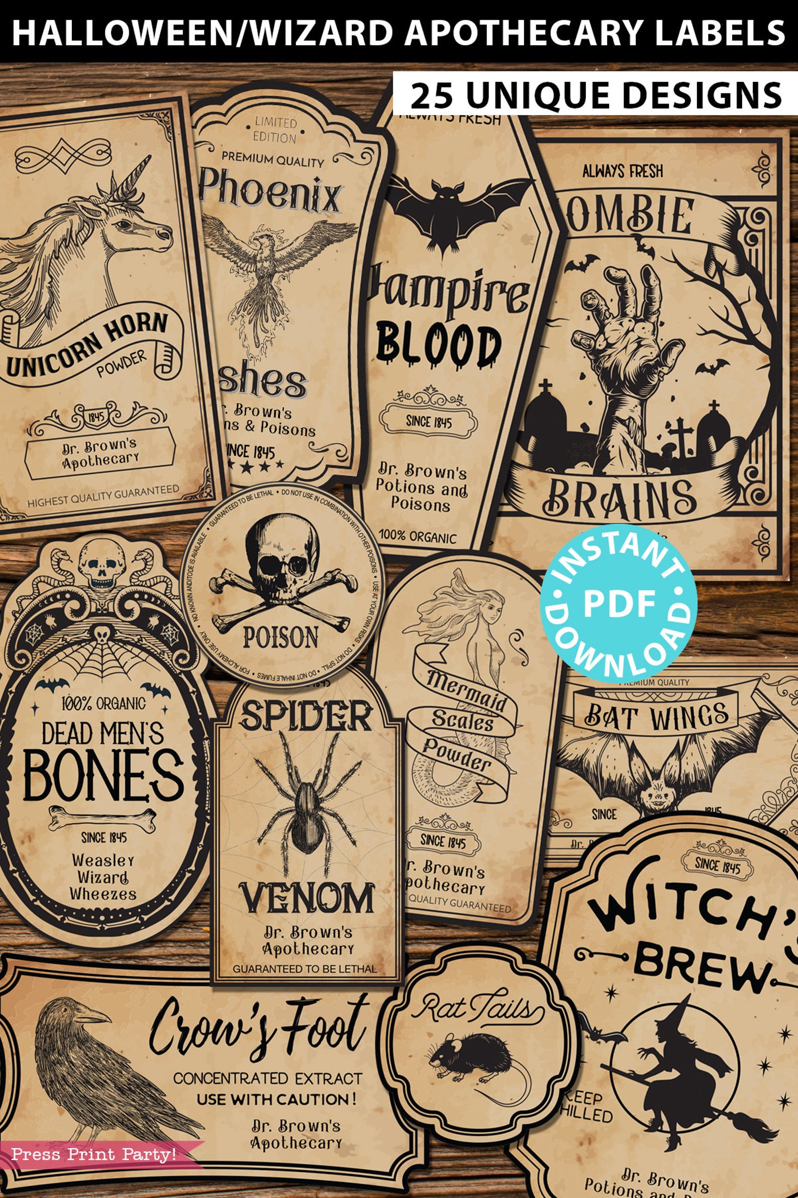 Wizard Potion Labels Printables HP Polyjuice Potion Label - Etsy