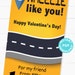 Toy Car Valentine Card Printable, I Wheelie Like You, Kids Valentines ...
