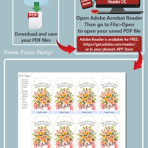 Team Appreciation Gift Tags Printable, We Couldn't Have Picked a Better ...