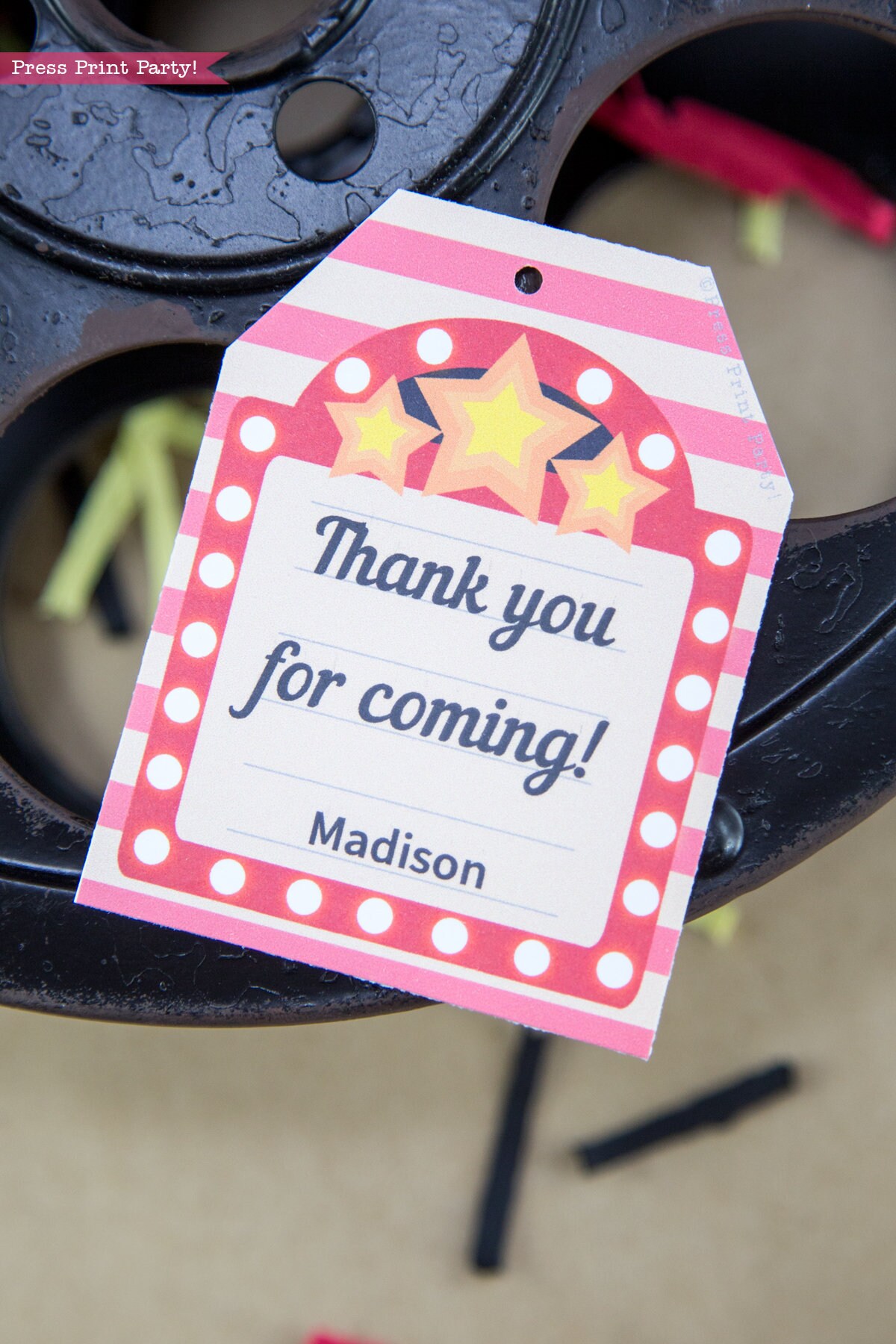 Movie Night Favor Tag Printables for Movie Night Gift Basket - Etsy