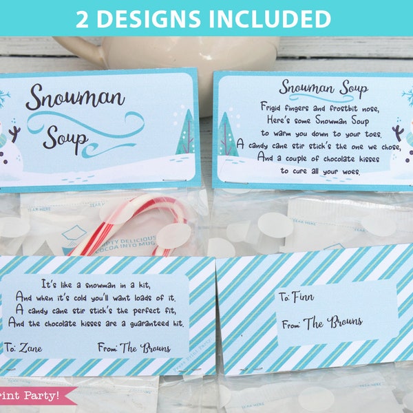 Snowman Soup Poem - Etsy