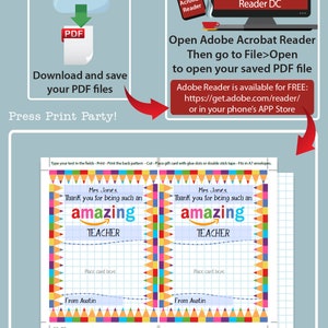 EDITABLE Back to School Amazon Gift Card Holder Teacher Gift Printable ...