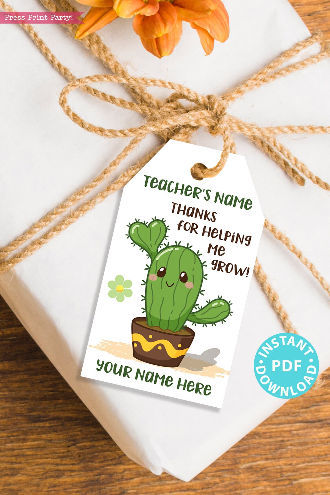 EDITABLE Teacher Appreciation Gift Tags Printable Teacher | Etsy
