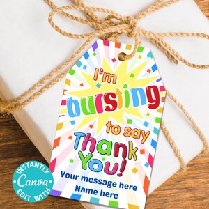 Starburst Bursting to Say Thank You Gift Tags Printable Teacher ...