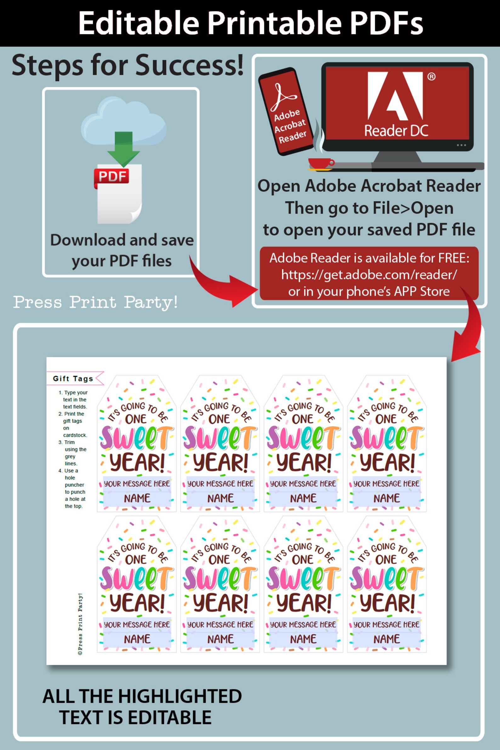 EDITABLE Back to School Gift Tags Printable First Day of - Etsy