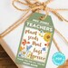 EDITABLE Teacher Appreciation Gift Tags Printable, Teacher Thank You ...