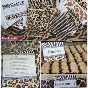 Safari Birthday Party Printable Set, Safari Animal Prints, Safari ...