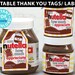 Nutella Teacher Thank You Gift Tags Printable, Teacher Appreciation ...
