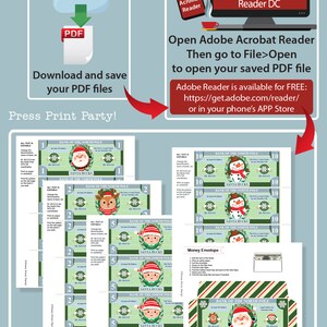 Kids Play Money and Cash Envelope Printable Christmas Money Envelope ...