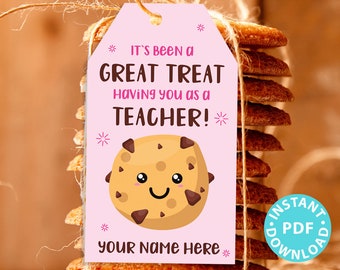 EDITABLE Christmas Teacher Appreciation Gift Tags Printable | Etsy