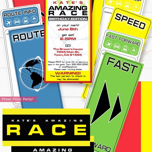 Editable Amazing Race Template Clues - Etsy