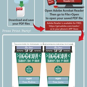 EDITABLE Back to School Gift Card Holder Printable, Coffee Teacher ...