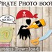 Pirate Photo Booth Props, Pirate Party, Pirate Birthday, Mustaches ...